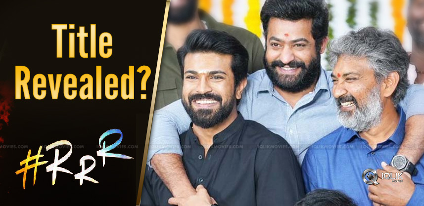 RRR Title Revealed. Here Is What It Means